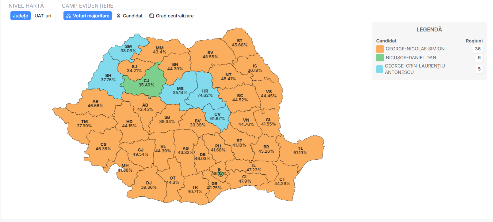 2025 presidential election results by counties. What they look like ...