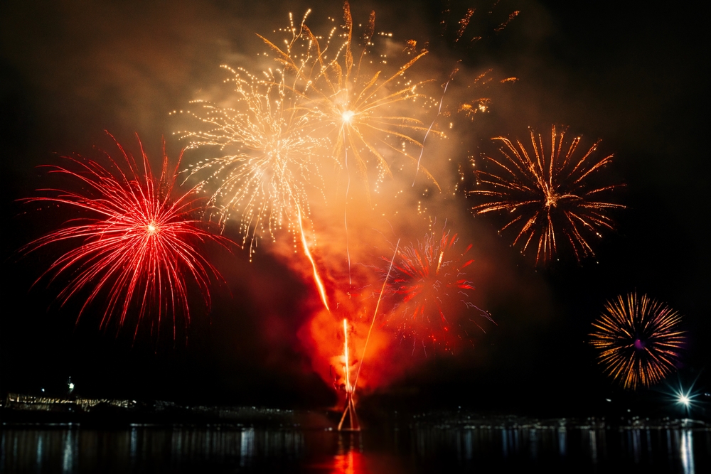 Fireworks sparked a fire on two launch boats at a summer festival in ...