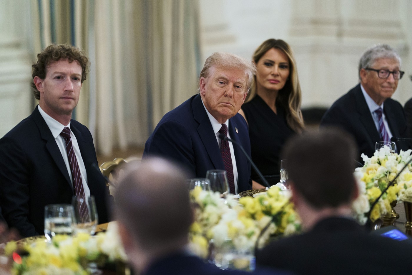 Donald Trump a organisé un dîner à la Maison Blanche, auquel ont ...