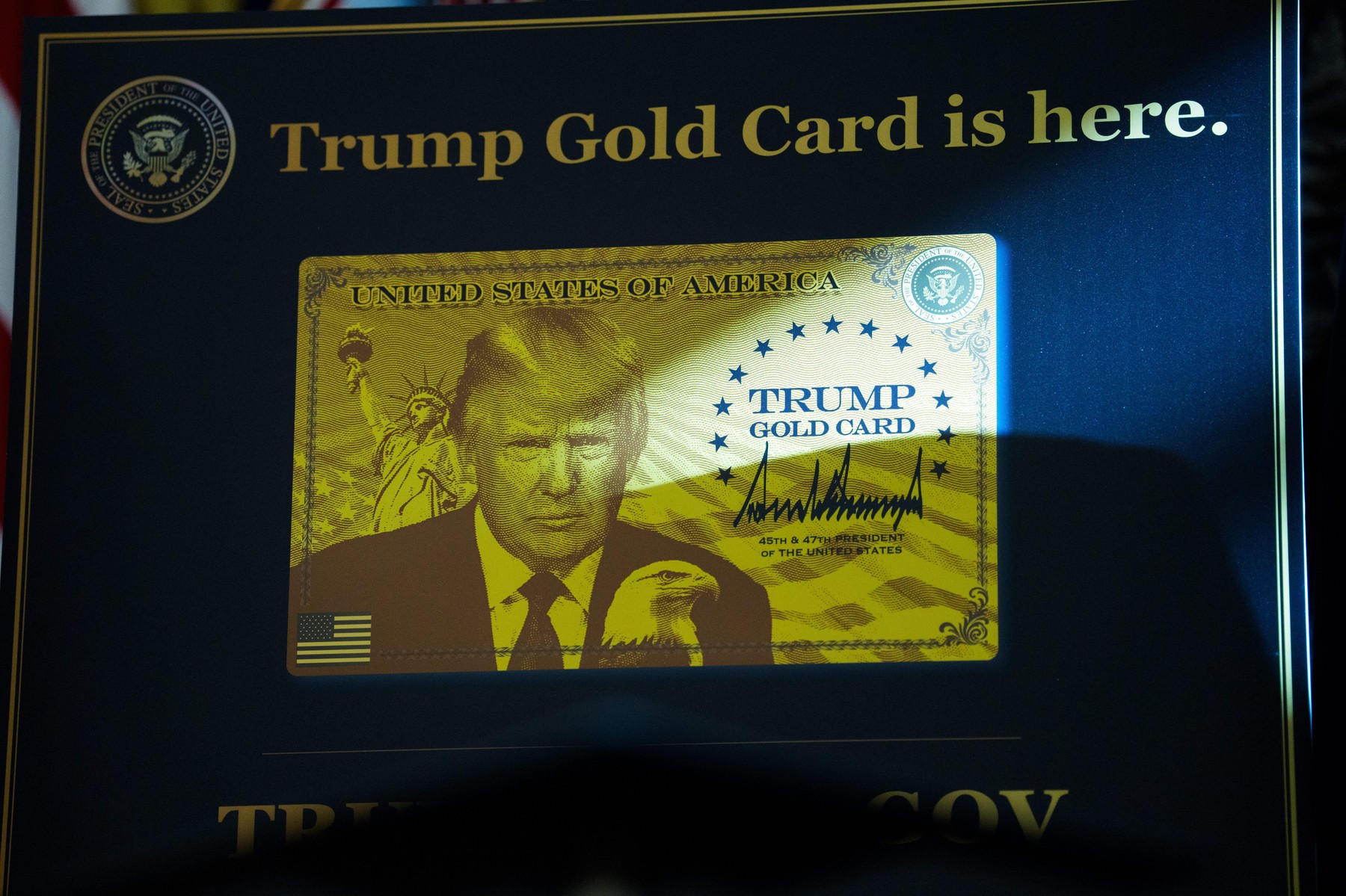 President Trump launched the Gold Card, a visa worth one million ...