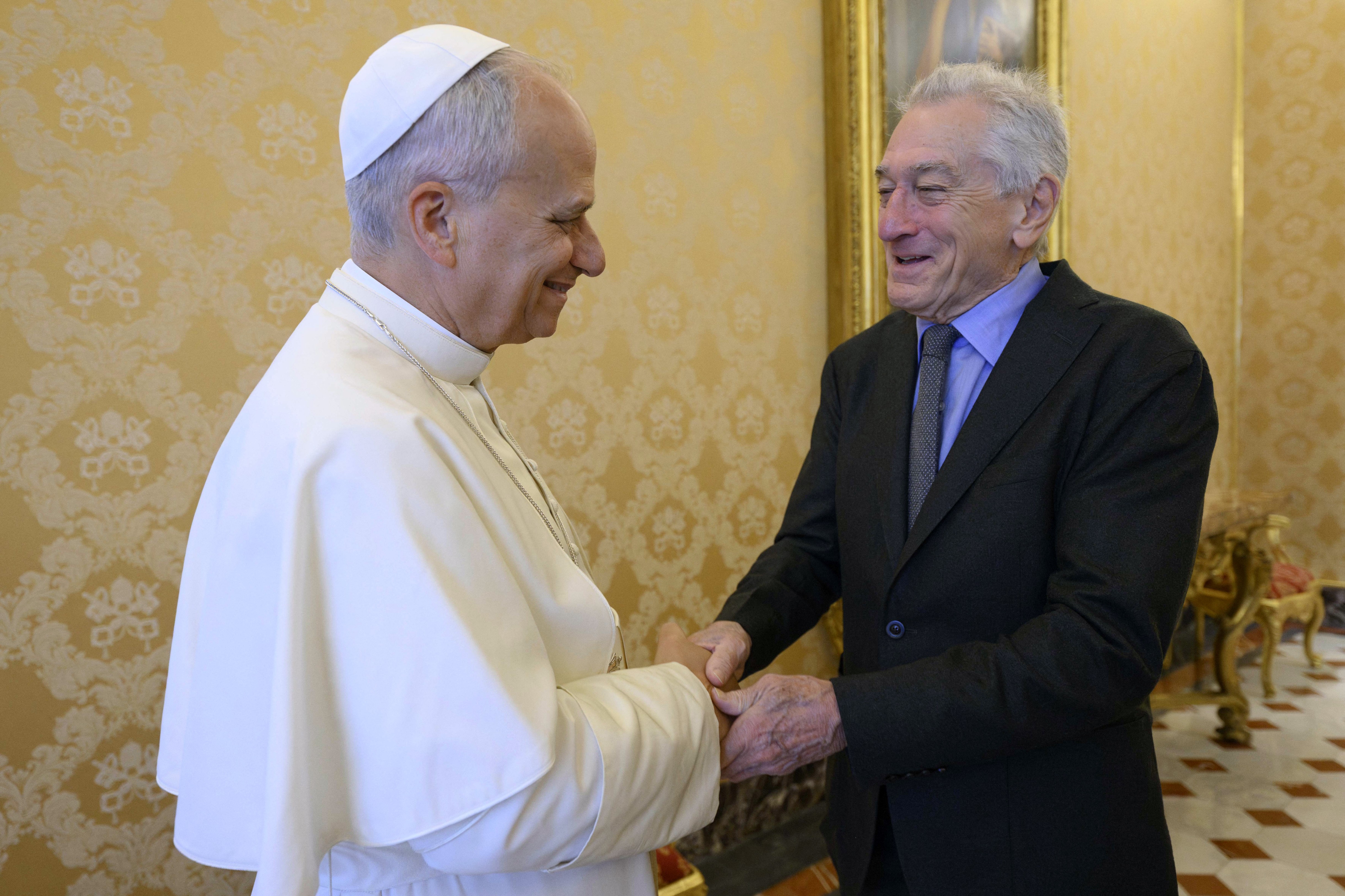 Robert De Niro was received by Pope Leo XIV at the Vatican, where he ...