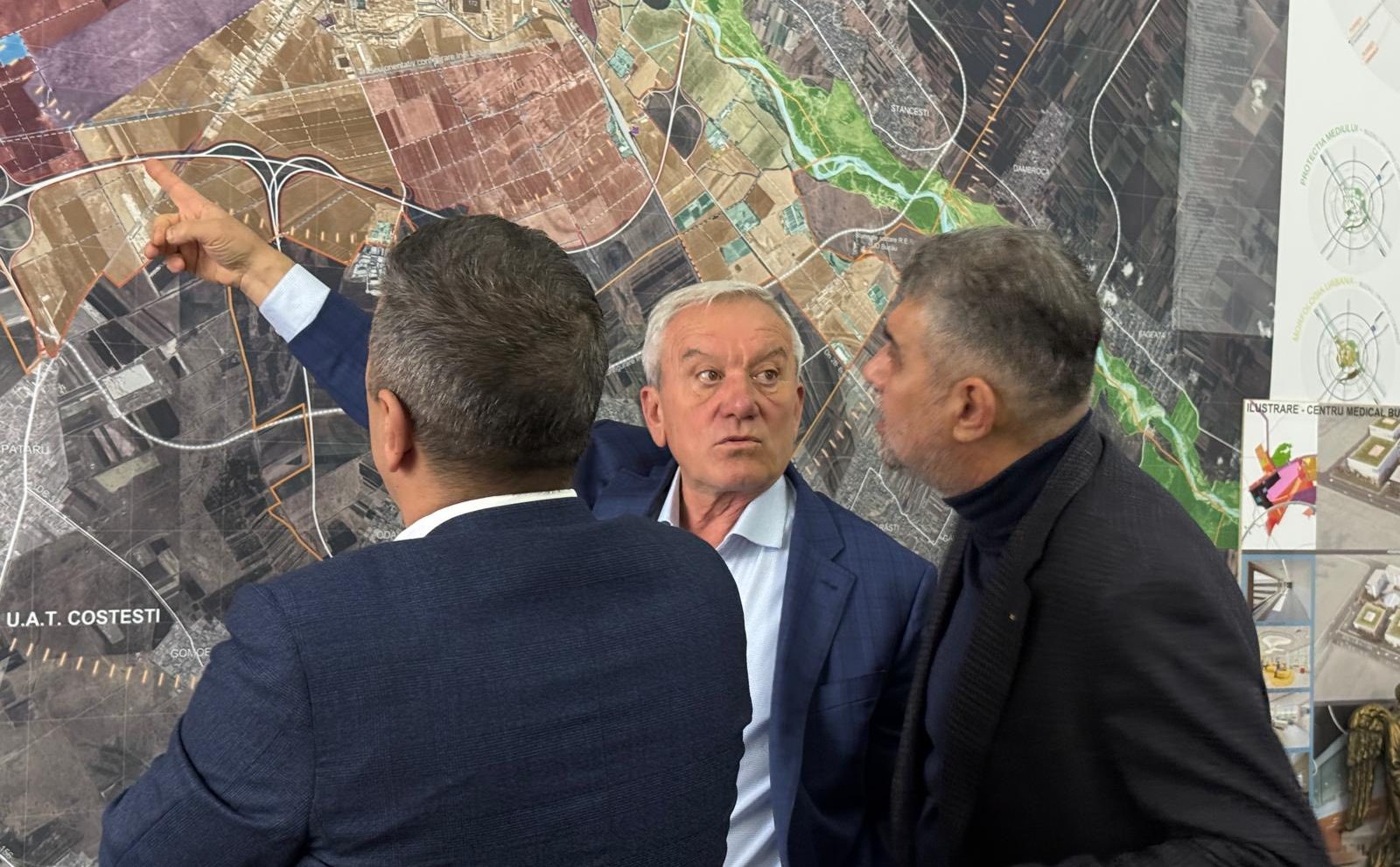 Sorin Grindeanu et Marcel Ciolacu ont effectué une visite électorale à la Mairie de Buzău, où ...