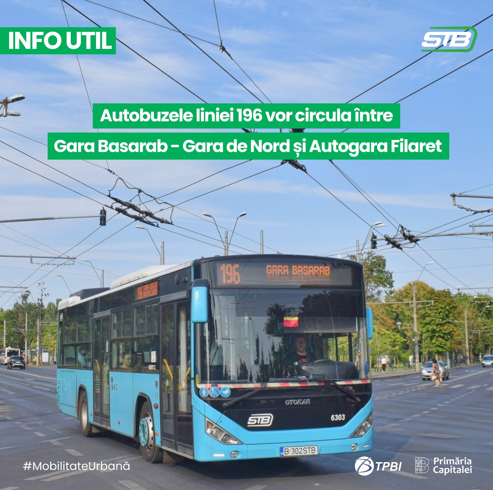 Începând cu 13 decembrie, linia STB 196 va extinde traseul său, oferind ...